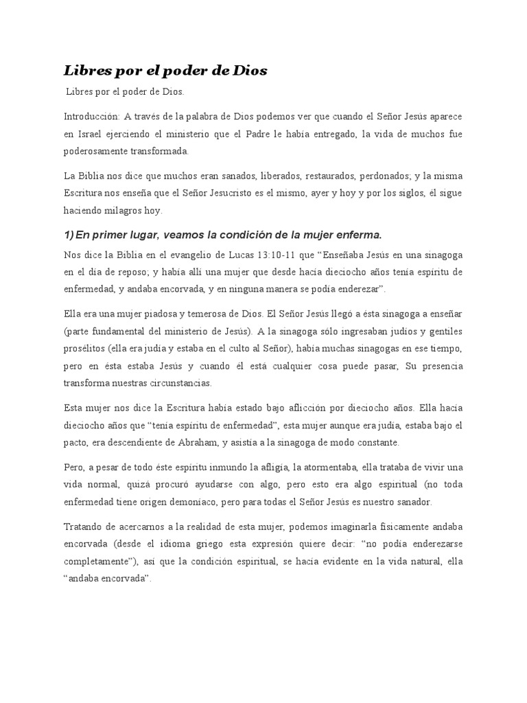 Libres Por El Poder de Dios | PDF