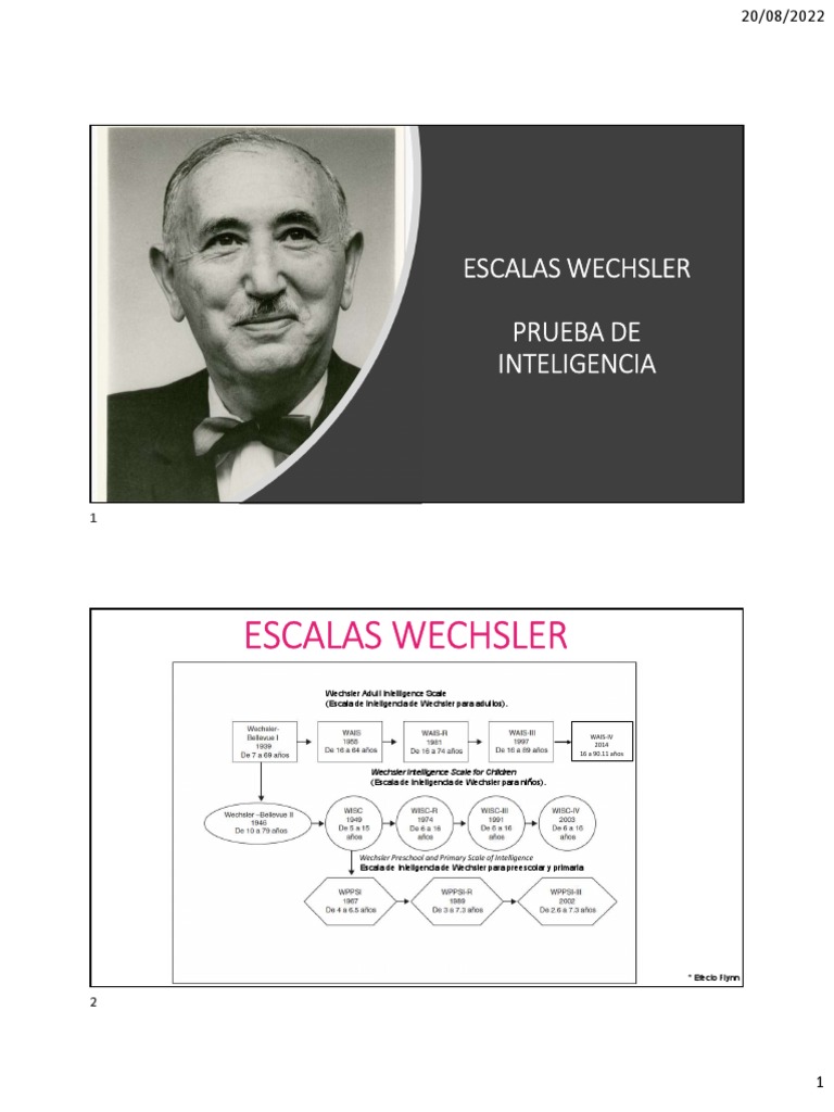 Presentación WAIS-IV | PDF | Escala de inteligencia para adultos de ...