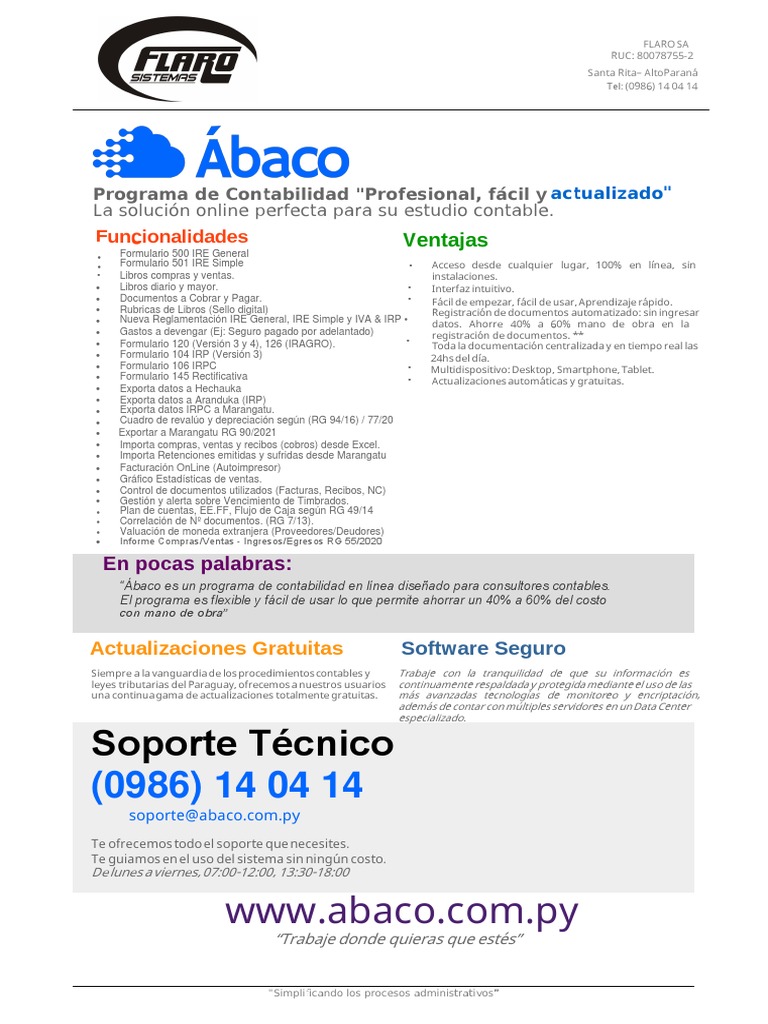 Presentación_Sistema_Ábaco_2022 (2) (2) | PDF | Ciencias de la Computación | Software