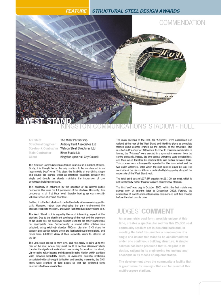 West Stand | PDF | Stadium | Structural Engineering