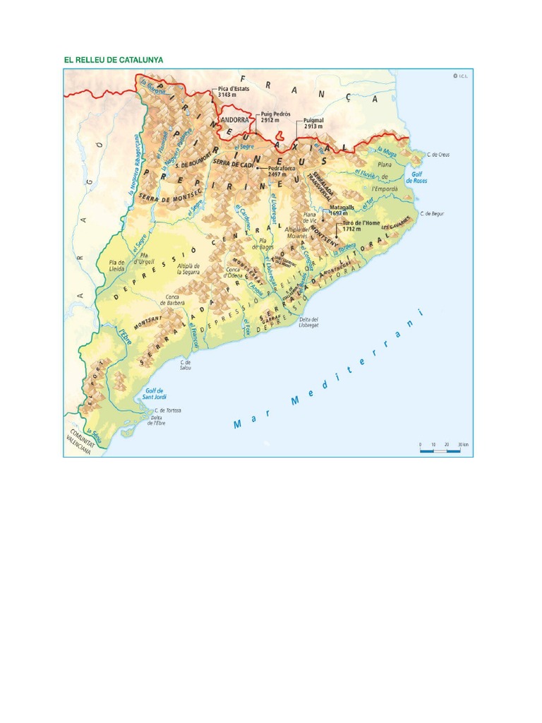 MAPA Físic de Catalunya | PDF