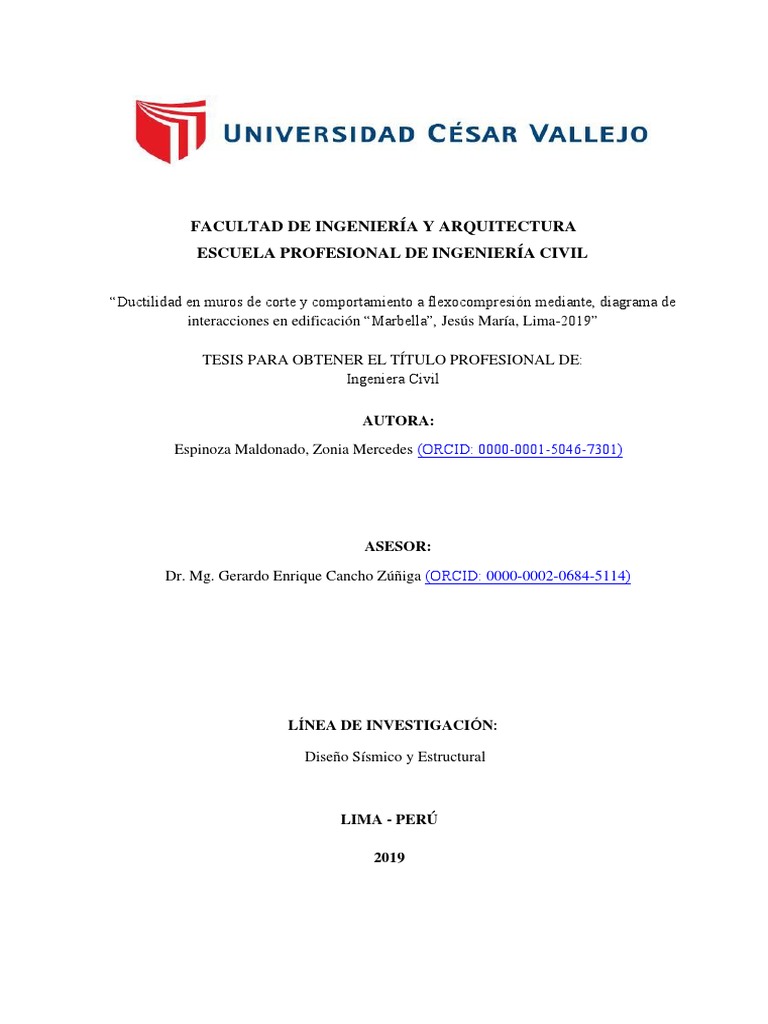 Espinoza MZM SD | PDF | Rigidez | Hormigón