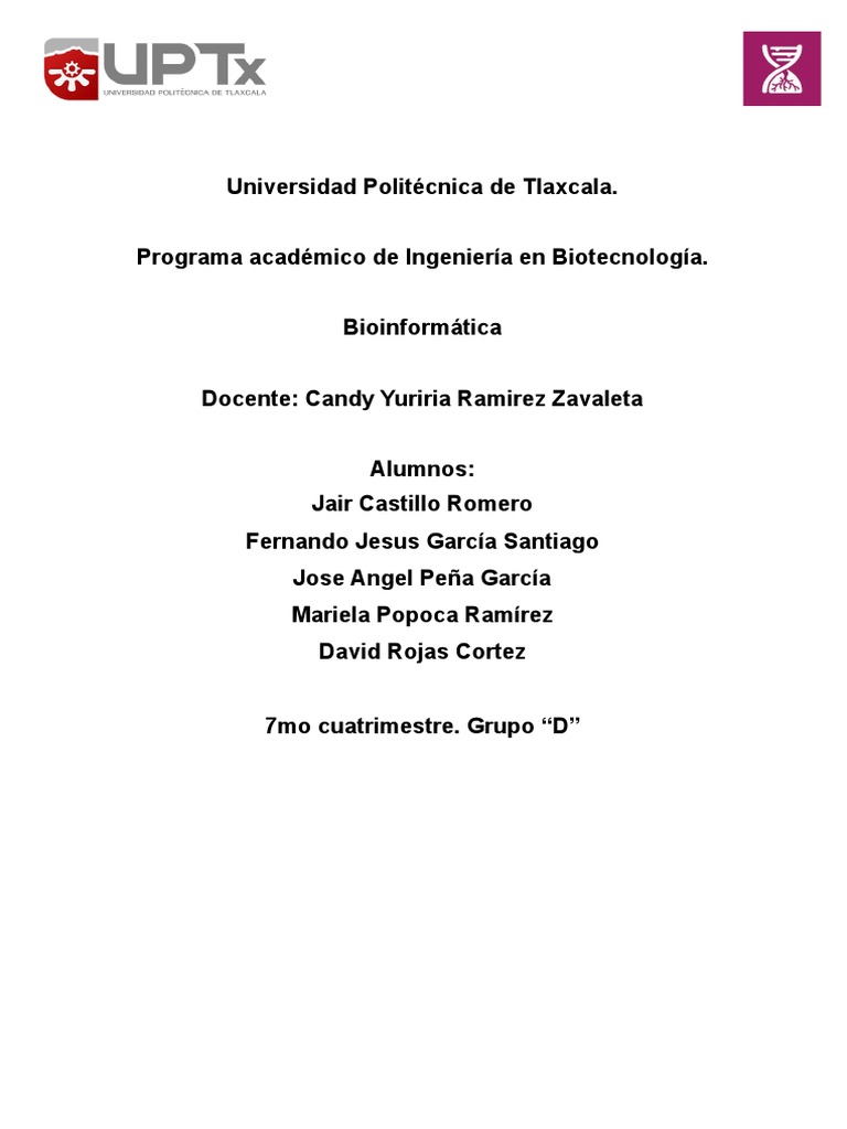 Bioinformatica - Actividad 3 | PDF