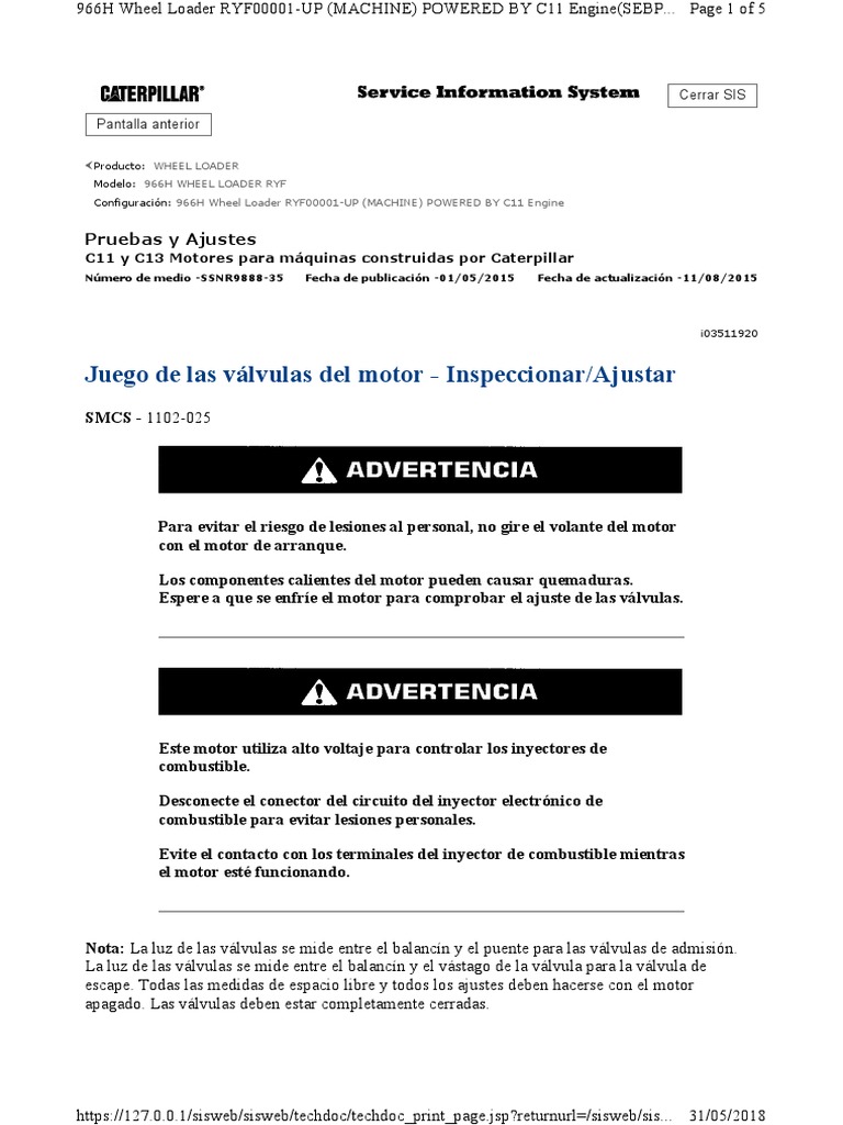 Calibrar C11 y C13 | PDF