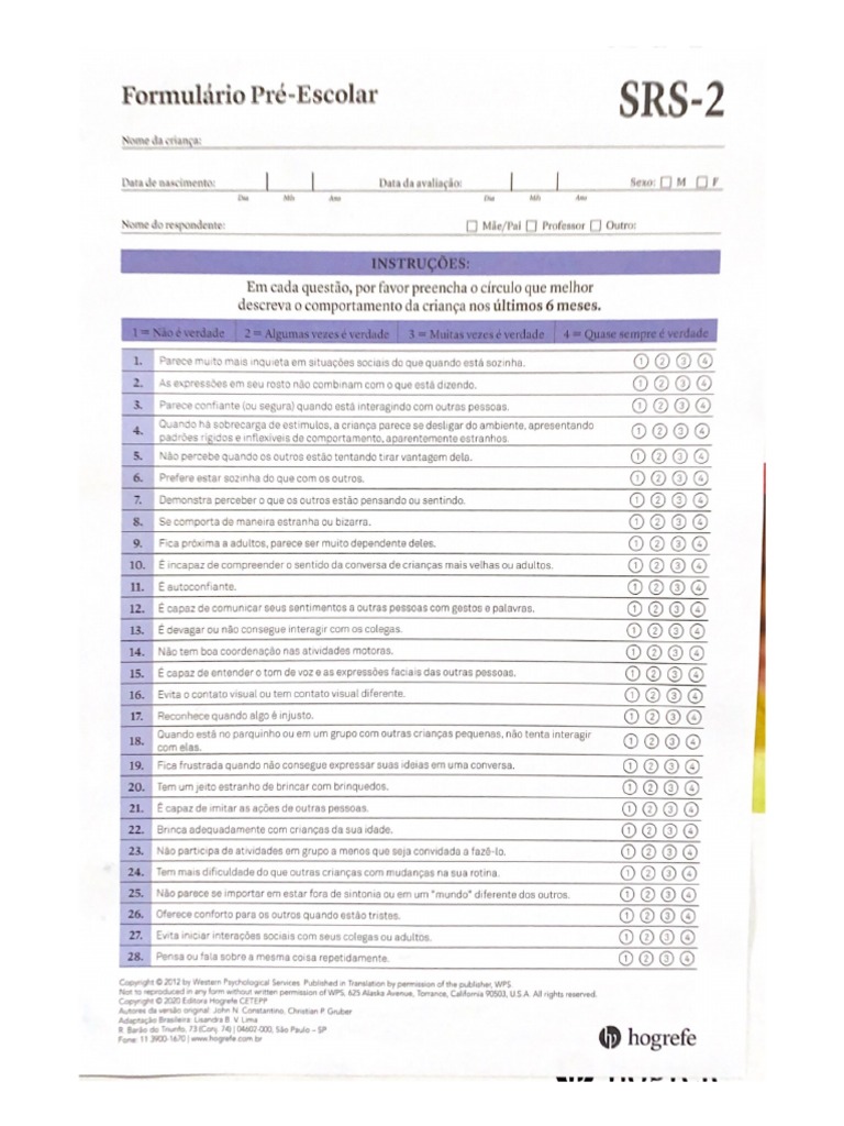 SR2 Formulário 2 | PDF