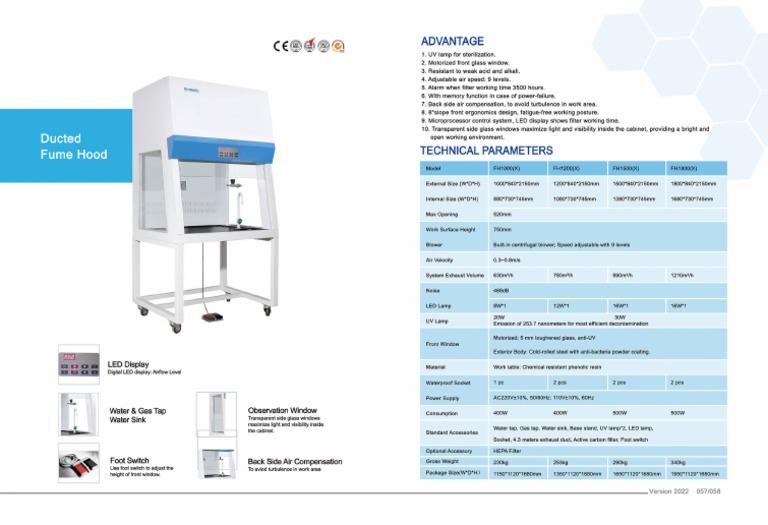 Biobase Fume Hood - fh1000 (X) | PDF