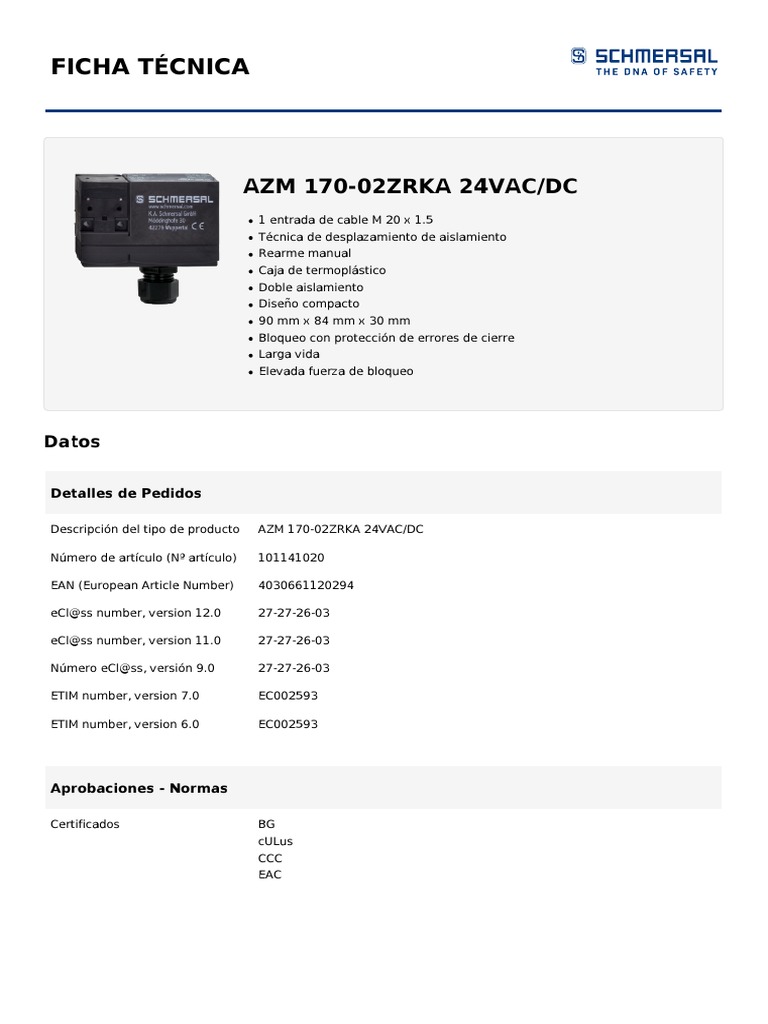 Azm 170 02zrka 24vacdc 2022 09 13 18 22 | PDF