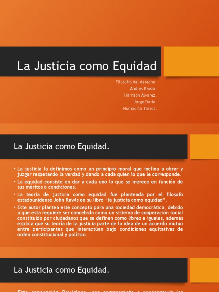 La Justicia Como Equidad Exposicion. | PDF | Justicia | Crimen y violencia