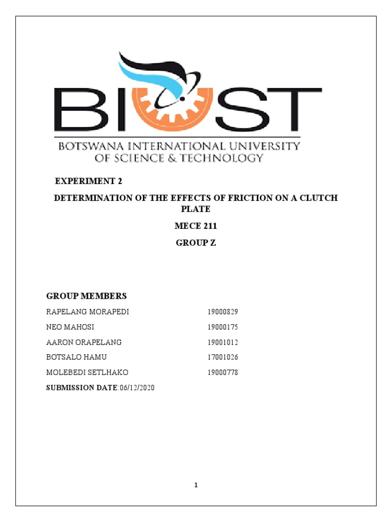 Mece 211 Lab Report 2020 | PDF