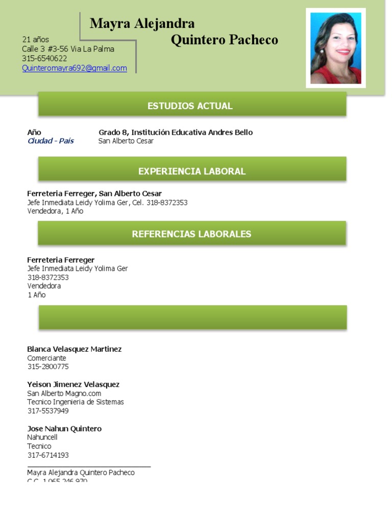 24-Hoja-De-Vida-Focus-Verde Mayra Quintero | PDF