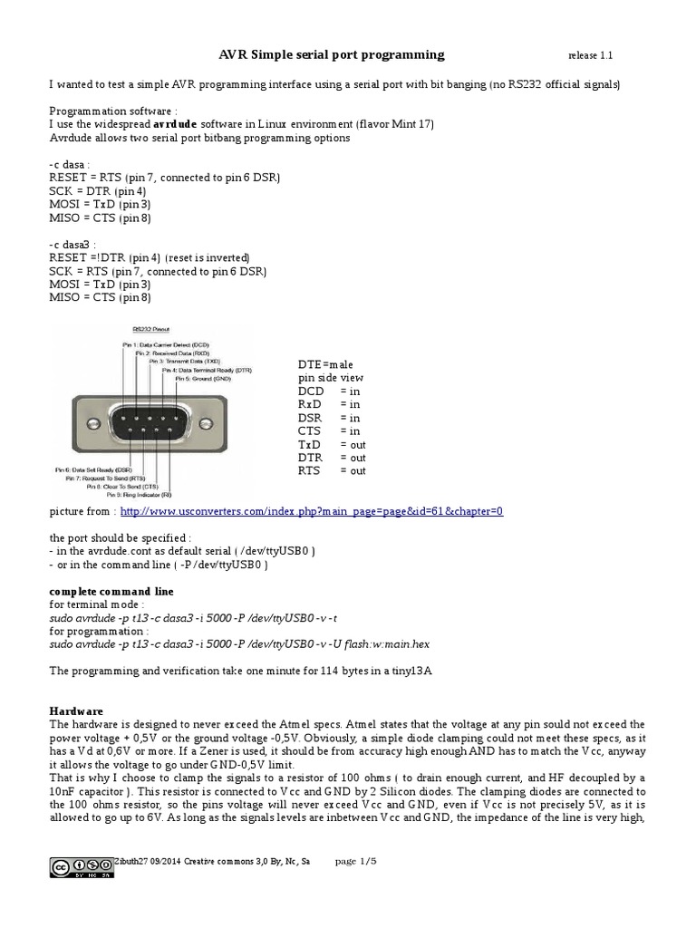 RS232 AVR Programmer | PDF