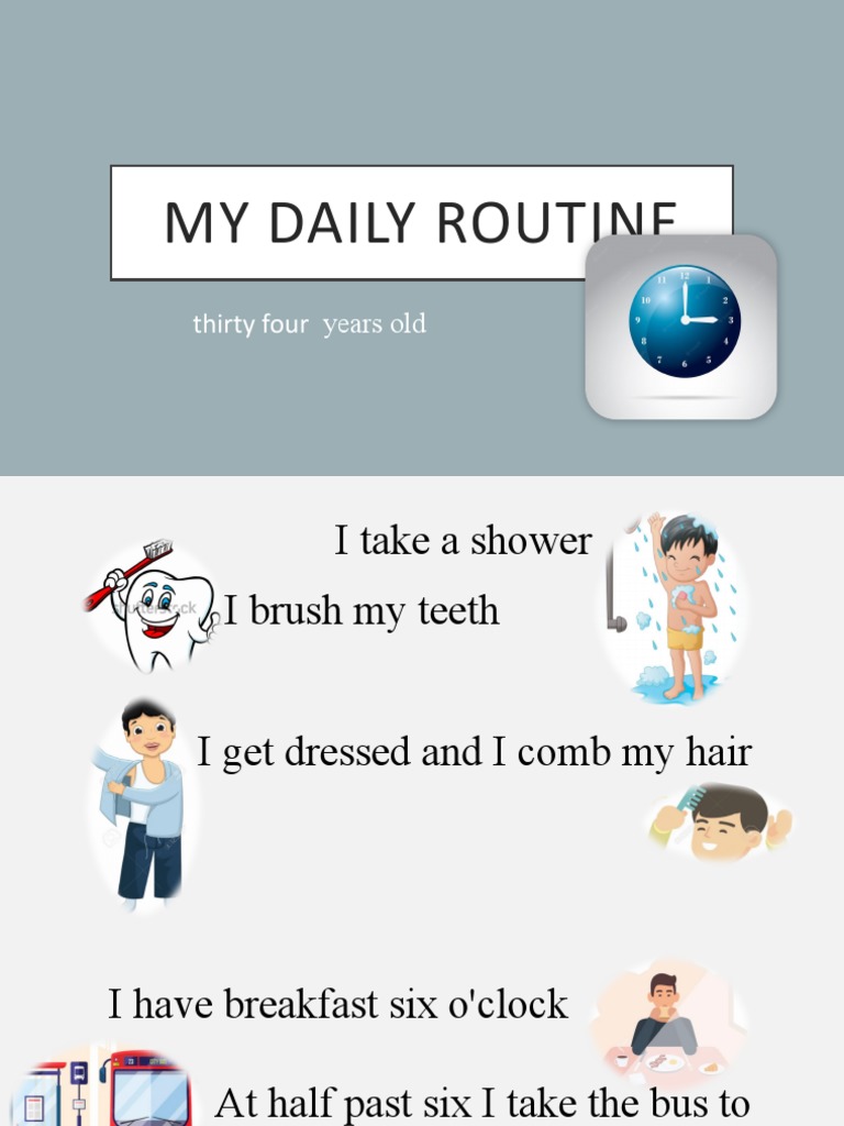 MY DAILY ROUTINE - Ingles Basico | PDF