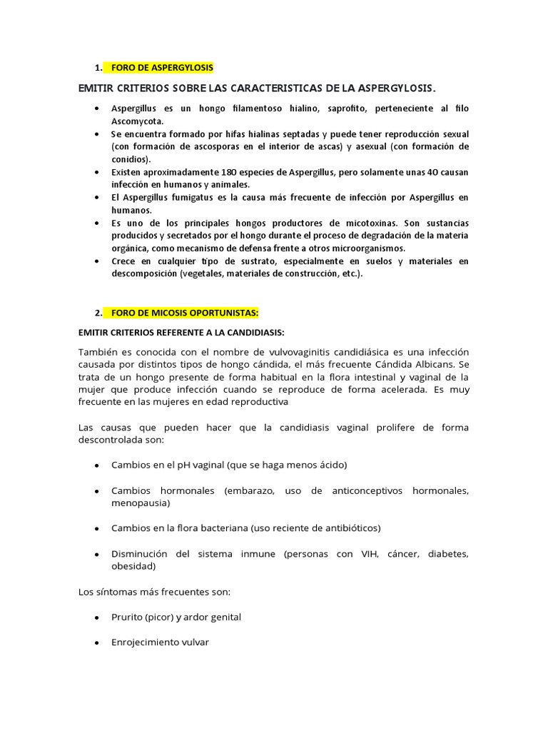 FORO DE Mico | PDF | Reproducción | Espora