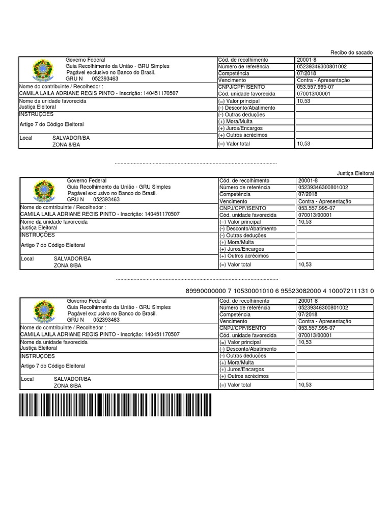 Gru Simples | PDF | Brasil | Governo