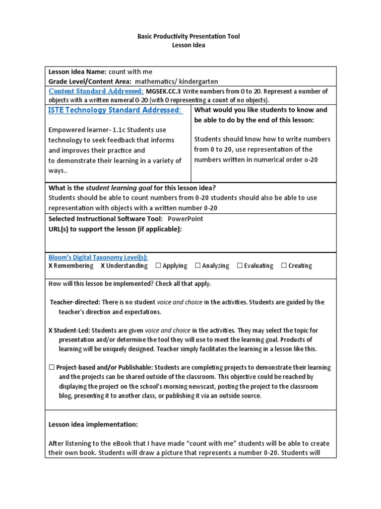 Bpts Basic Productivity Tools Lesson Idea | PDF | Career & Growth