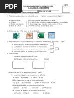 Examen De Computación De Primer Grado Pdf Informática
