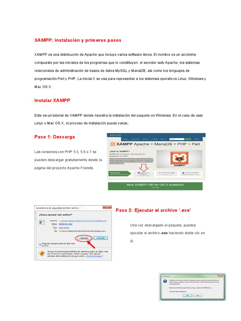Manual de Instalaciòn Sobre Xampp | PDF | Php | Mi sql Manual de Instalaciòn Sobre Xampp | PDF | Php | Mi sql