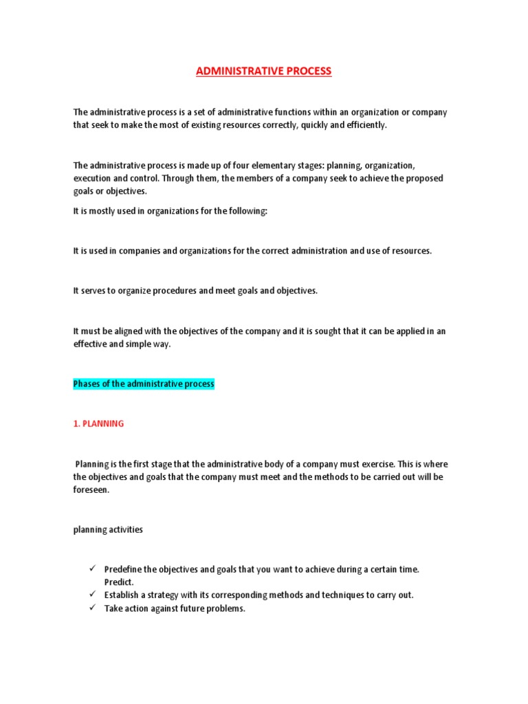 Administrative Process | PDF | Goal | Cognition
