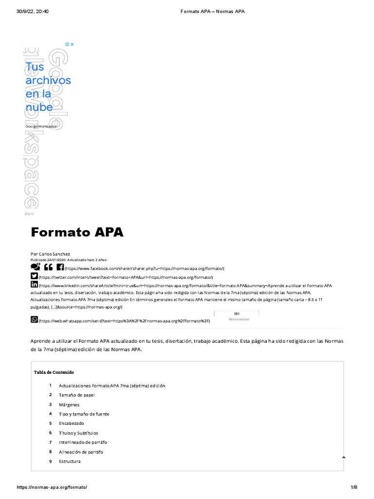 Guía Completa del Formato APA 7 | PDF | Estilo apa