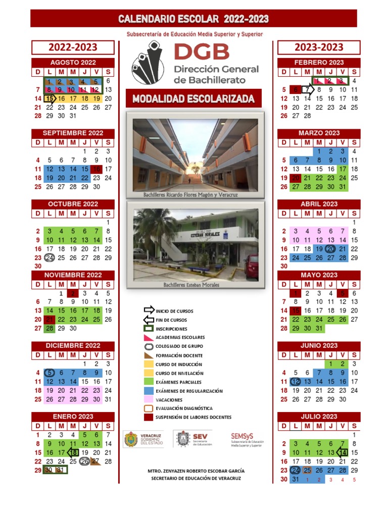 Calendario Escolar DGB 2025-2026 | PDF