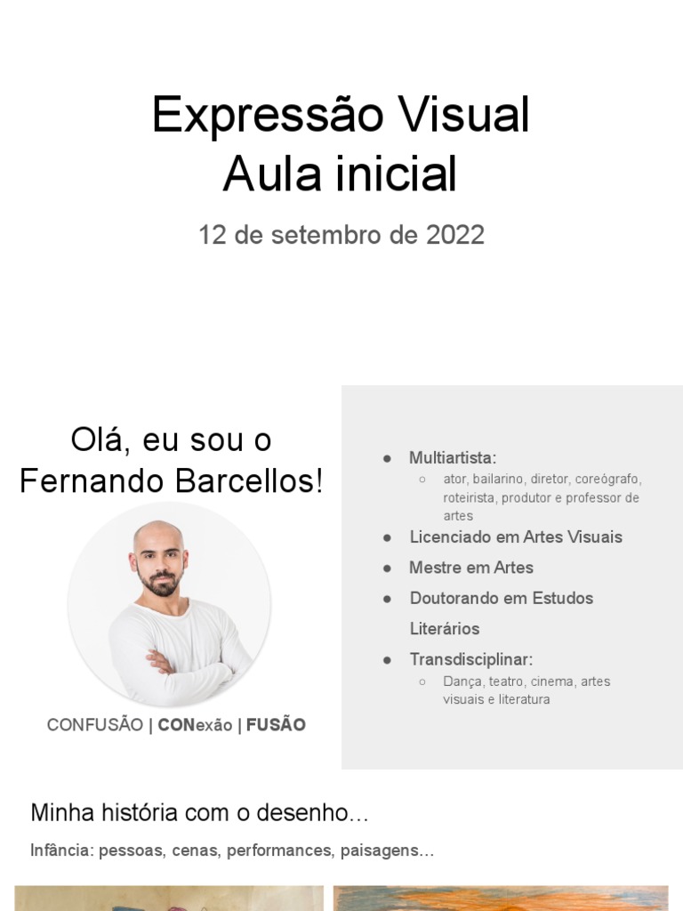 Aula 1 - Expressão Visual 2022/2 | PDF | Tempo | Desenho