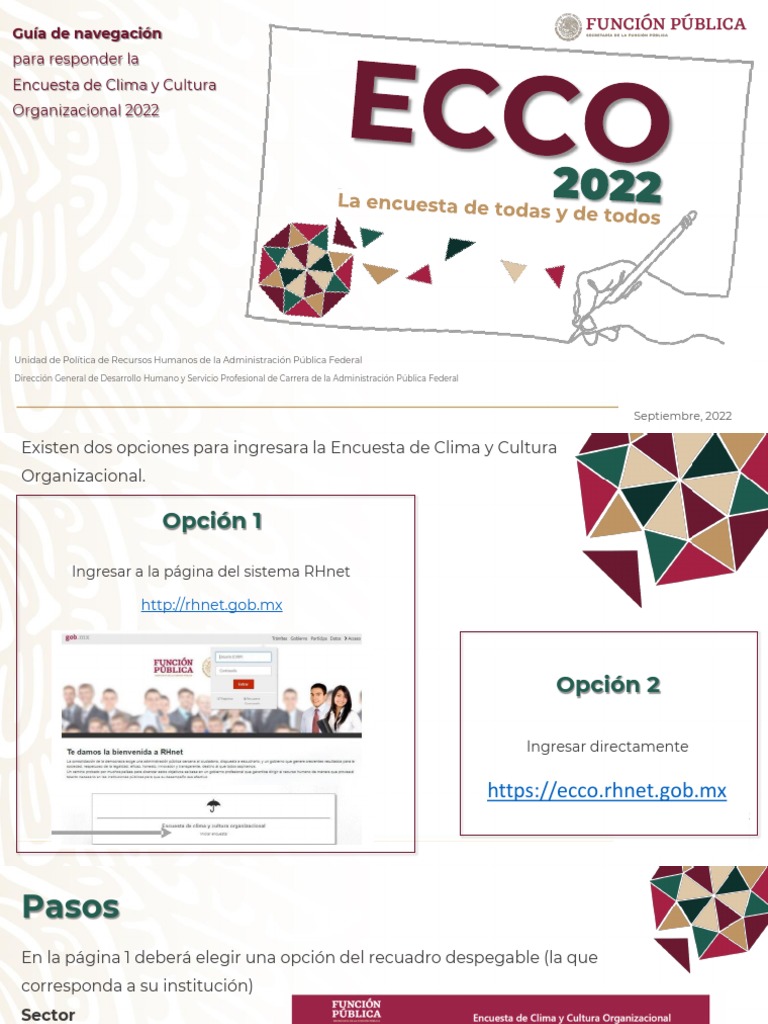 Guía de Navegación para Responder La ECCO 2022 | PDF