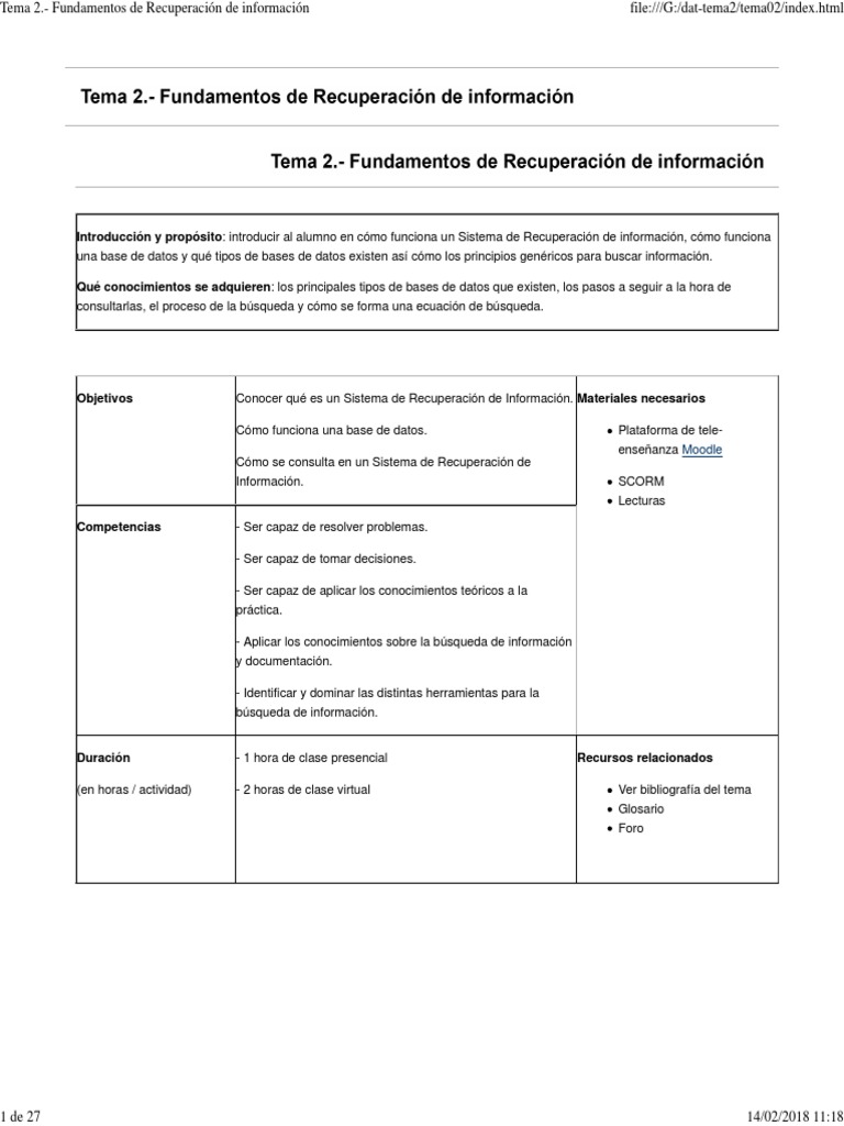 Tema 2. - Fundamentos de Recuperación de Información | PDF ...