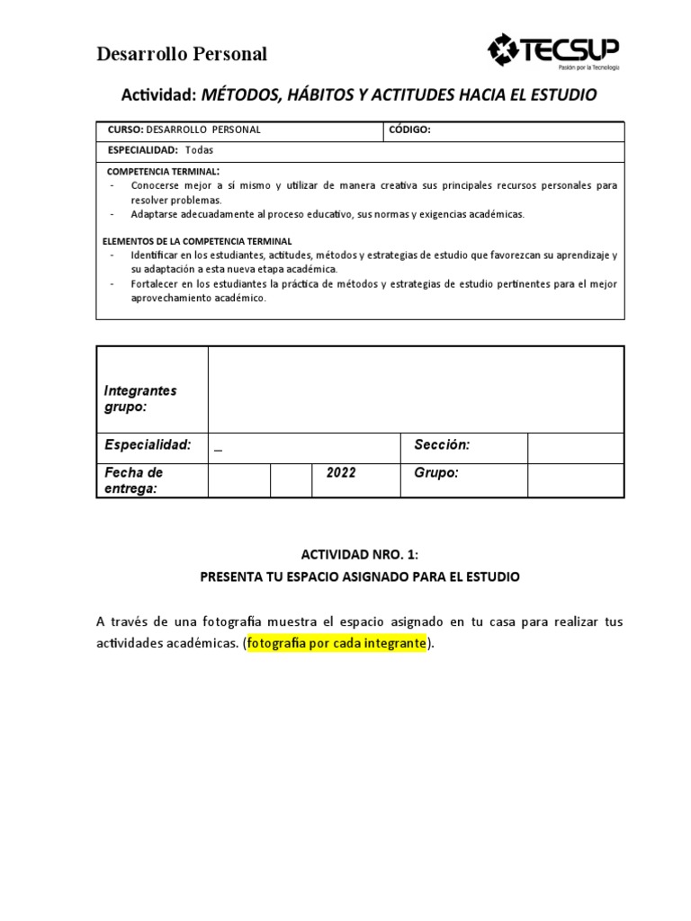 Métodos y Hábitos de Estudio | PDF | Habilidades de estudio | Ciencia ...