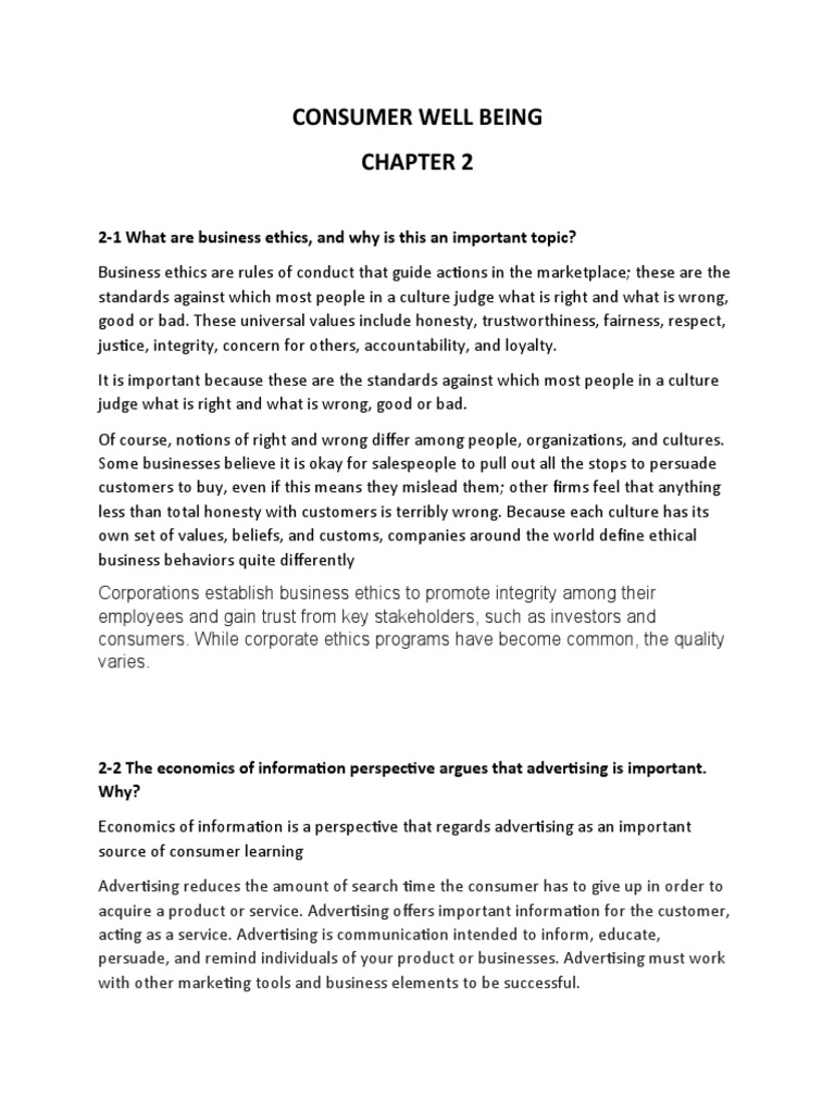 Consumer Well Being | PDF | Corporate Social Responsibility | Business ...