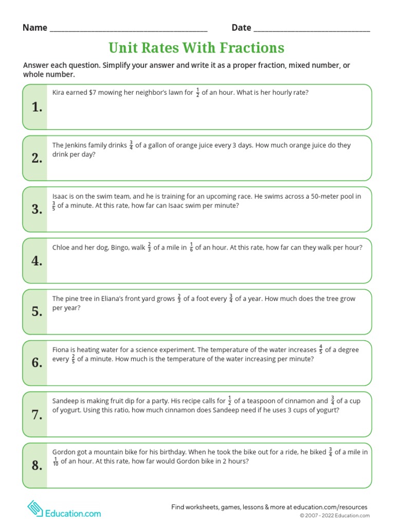 unit-rates-with-fractions 3 | PDF