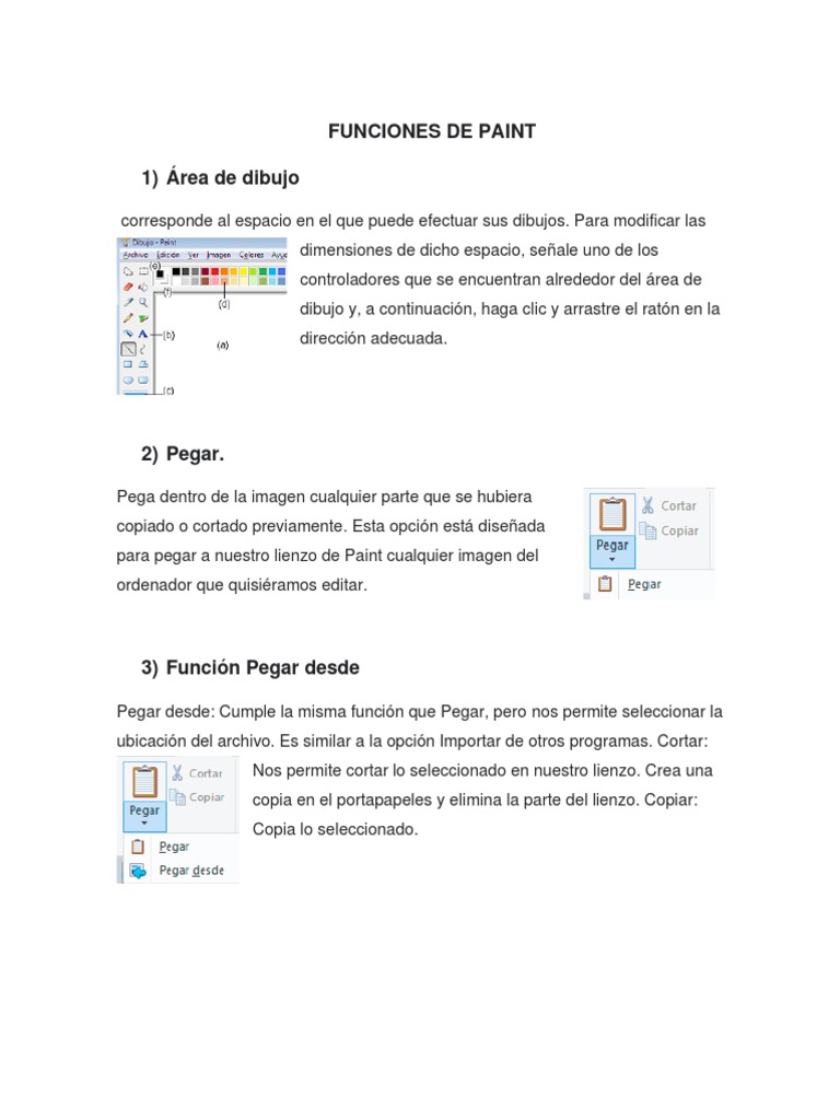 Funciones de Paint | PDF
