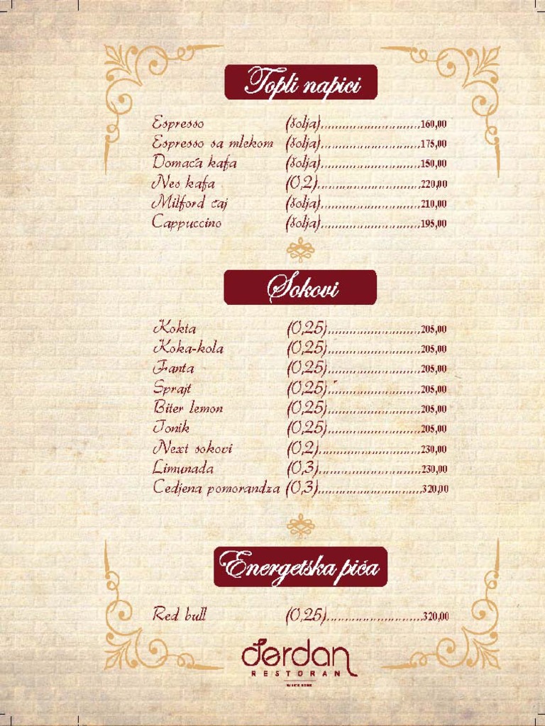 Restoran Djerdan Karta Pica 03 2022 | PDF