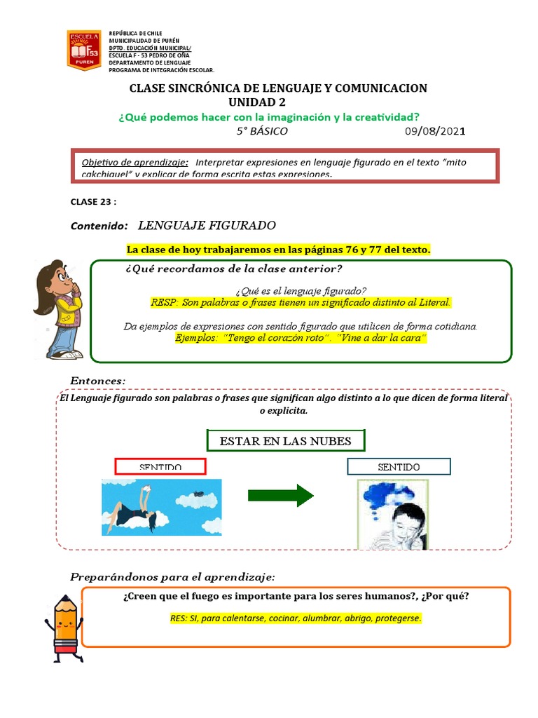 Lenguaje Figurado en 5° Básico | PDF