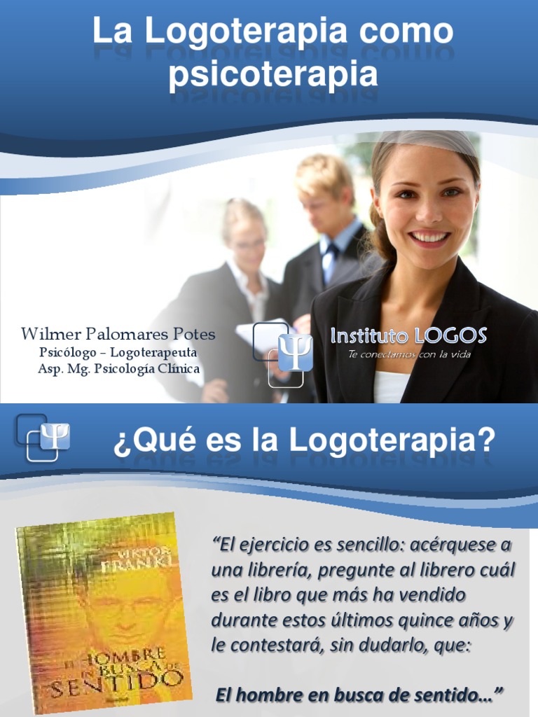 La Logoterapia Como Psicoterapia | PDF | Sicología | Conceptos psicologicos