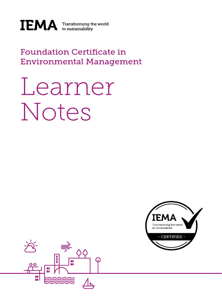 IEMA Foundation Certificate Learner Notes 2021 | PDF