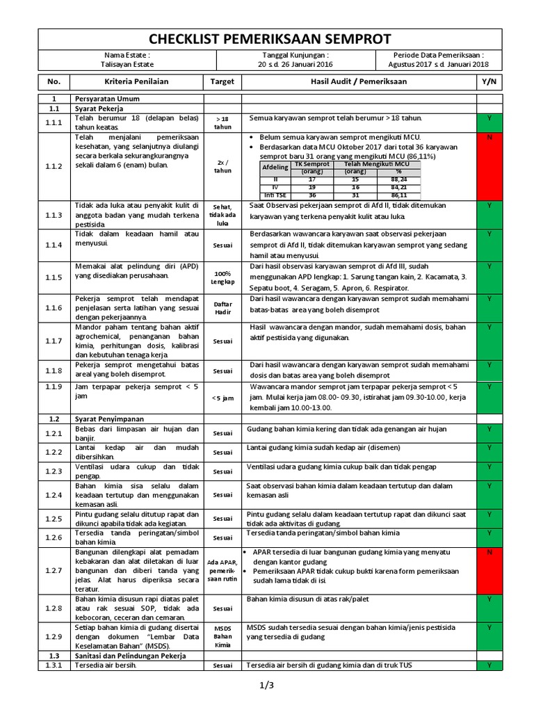 Pemeriksaan Semprot | PDF
