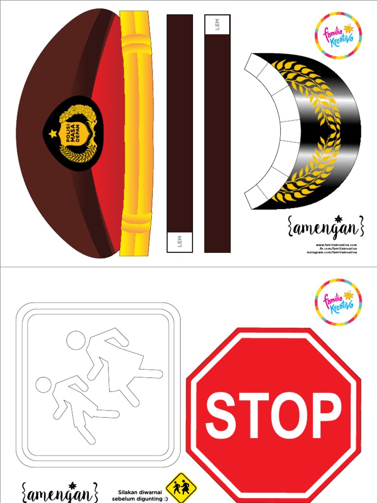 Printable Gratis - Topi Polisi Dan Rambu | PDF