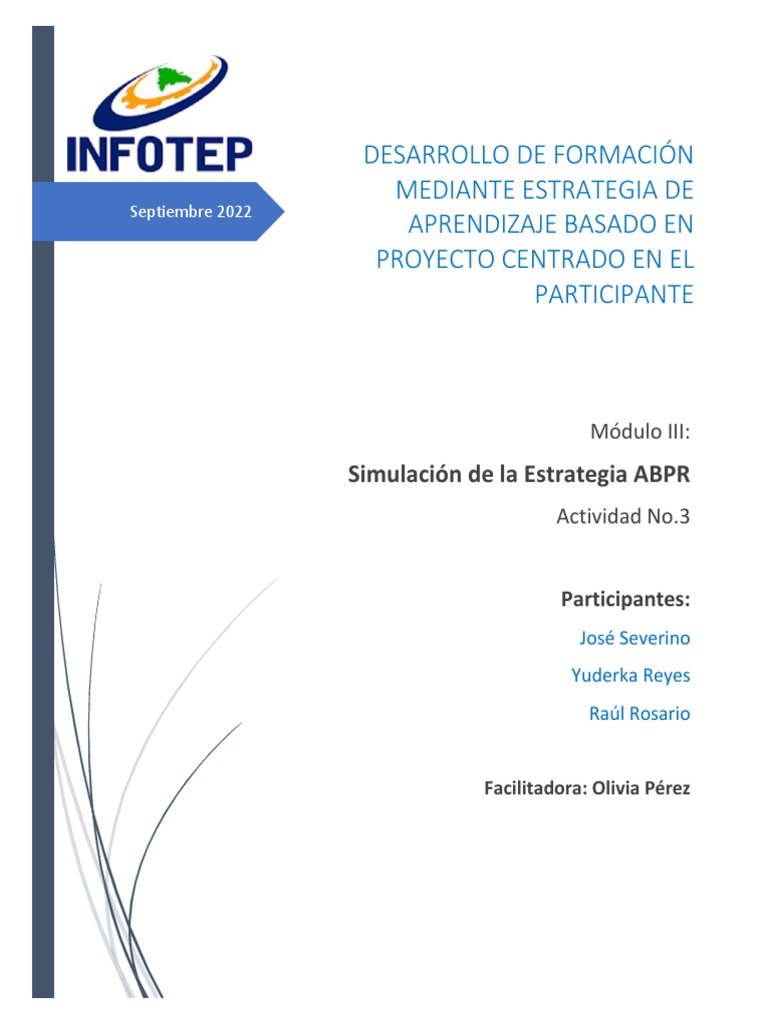 Comunidad UTECO-TIC ActividadNo.3 Simulación de La Estrategia ABPR ...