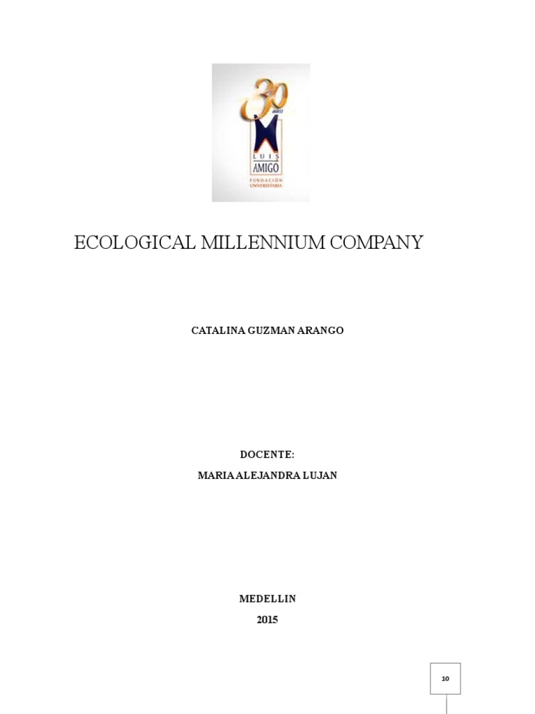 Proyecto Ecological Millenium Company | PDF | Calidad (comercial) | Marketing