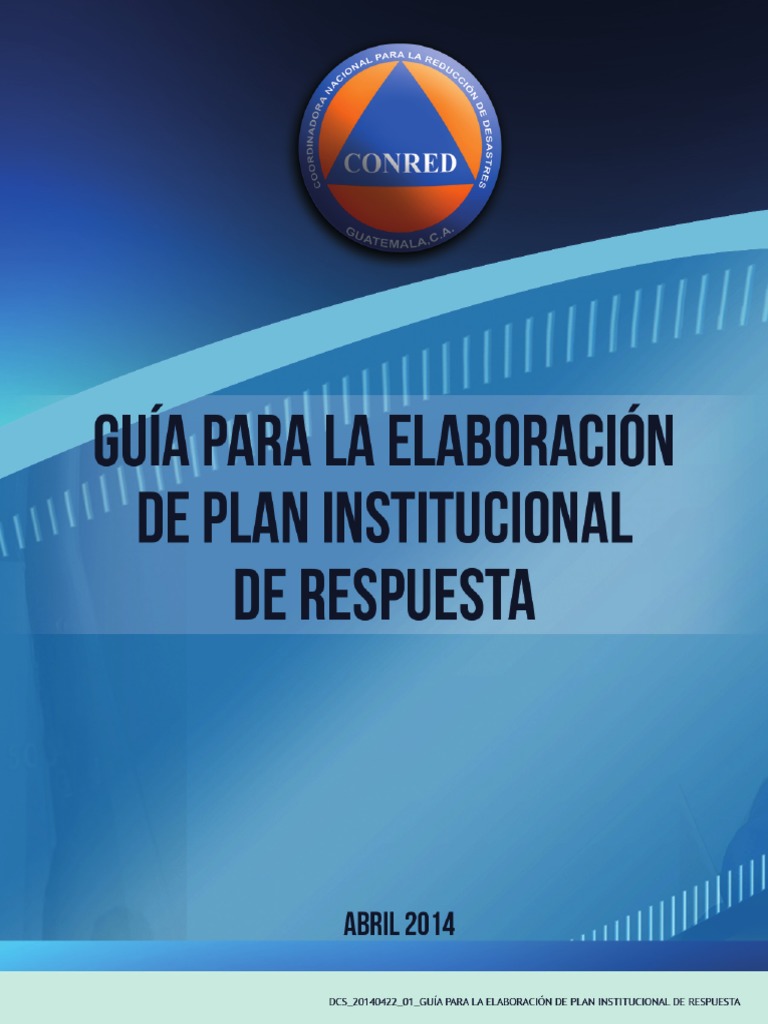 Plan Institucional de Respuesta | PDF | Apoyo | Póliza de seguros