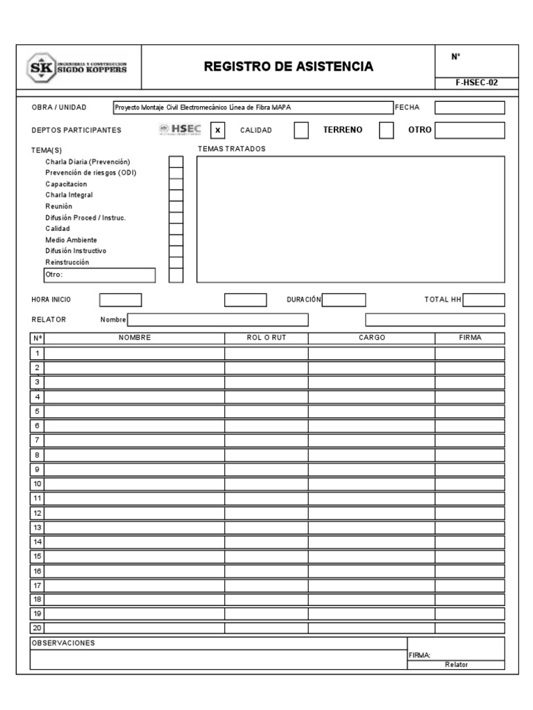 HCR Completa | PDF | Andamio