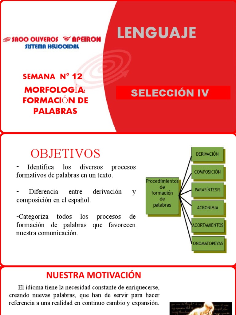 Lenguaje - Semana 12 - Selección 4 | PDF | Lengua española | Palabra