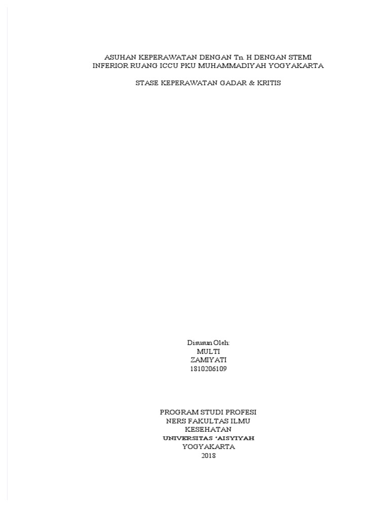 PDF LP Askep Stemi Inferior | PDF | Kesehatan Holistik