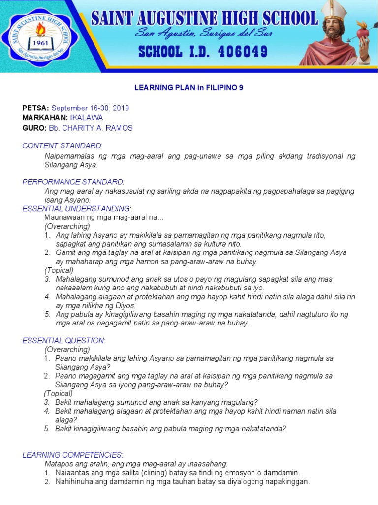 Learning Plan Week 8 | PDF