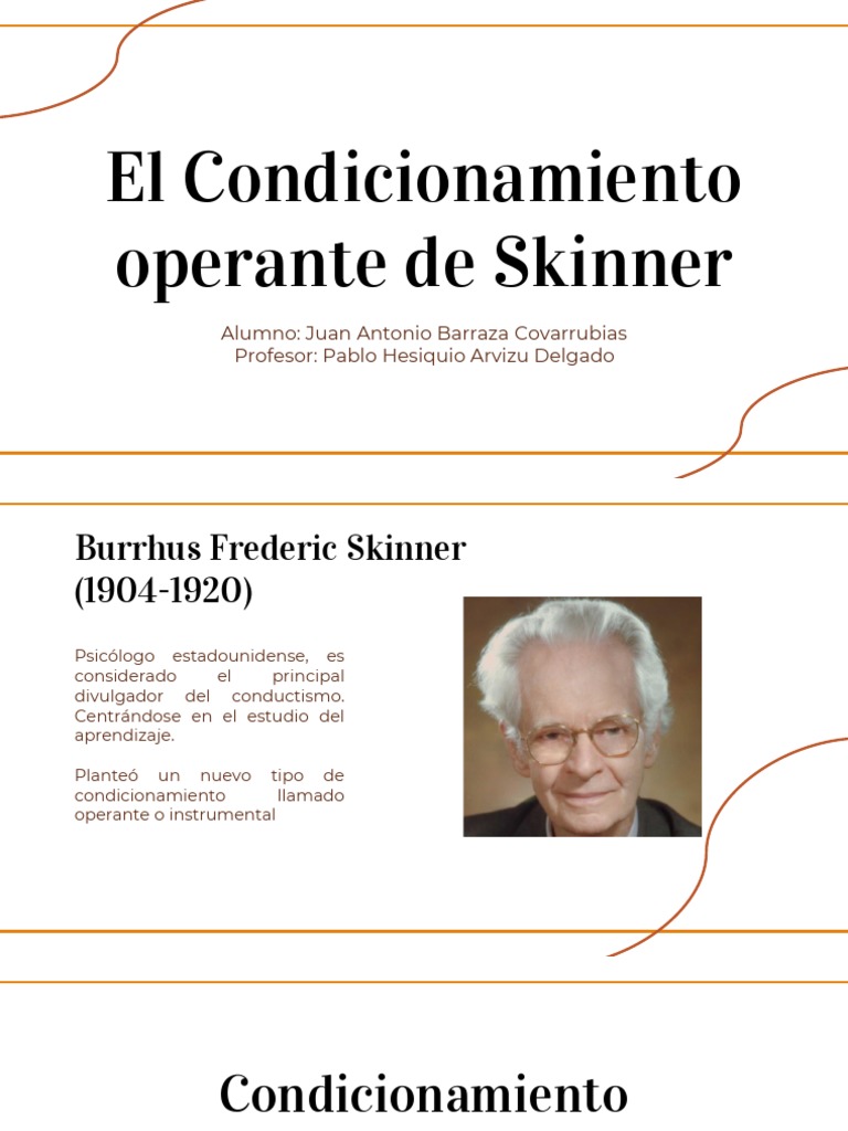 Skinner y El Condicionamiento Operante | PDF