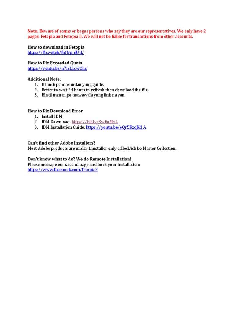 Quota Exceeded Fix | PDF
