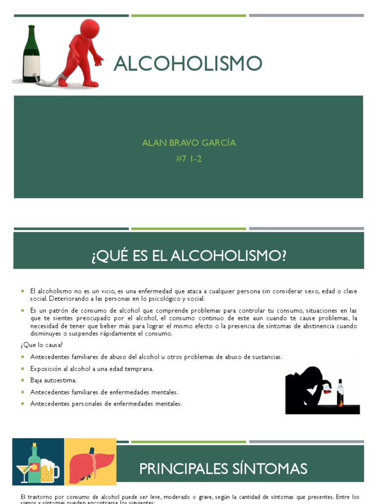 Alcoholismo - Alan Bravo García N7 1-2 | PDF | Alcoholismo | Trastorno mental