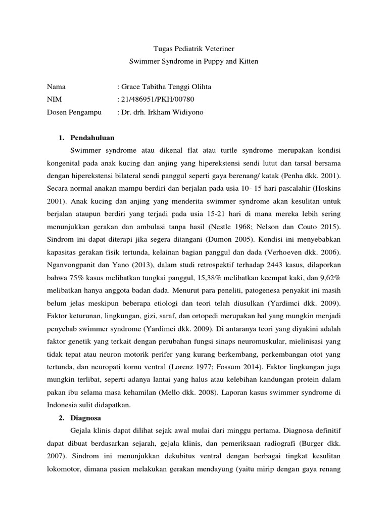 Swimmer Syndrome - Grace Tabitha | PDF