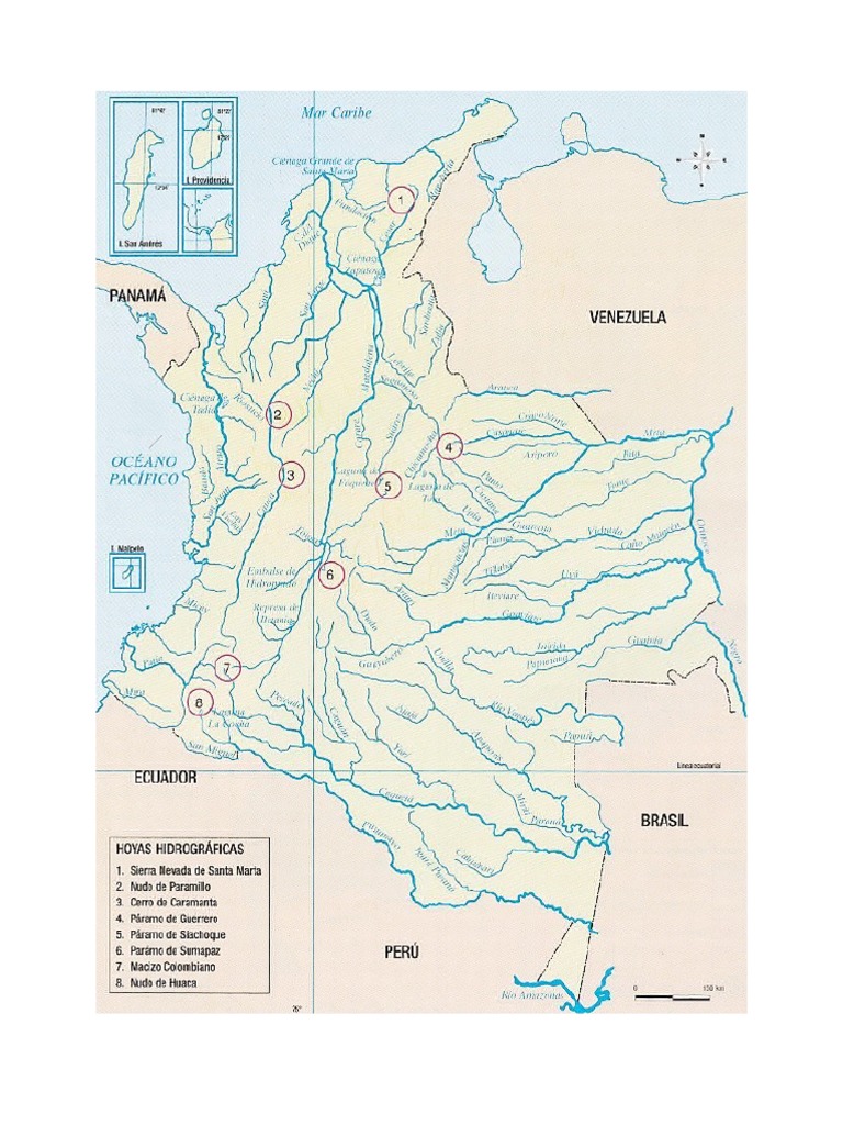 Mapa Hidrografico de Colombia | PDF