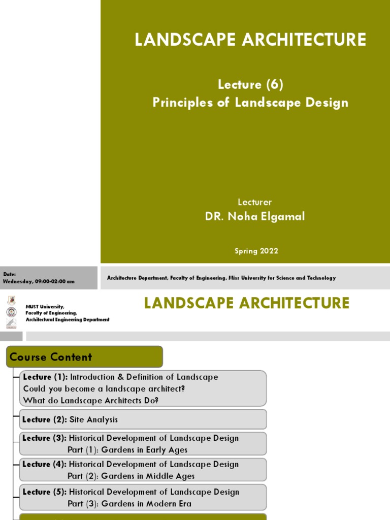 Principles of Landscape Design Overview | PDF | Symmetry | Engineering